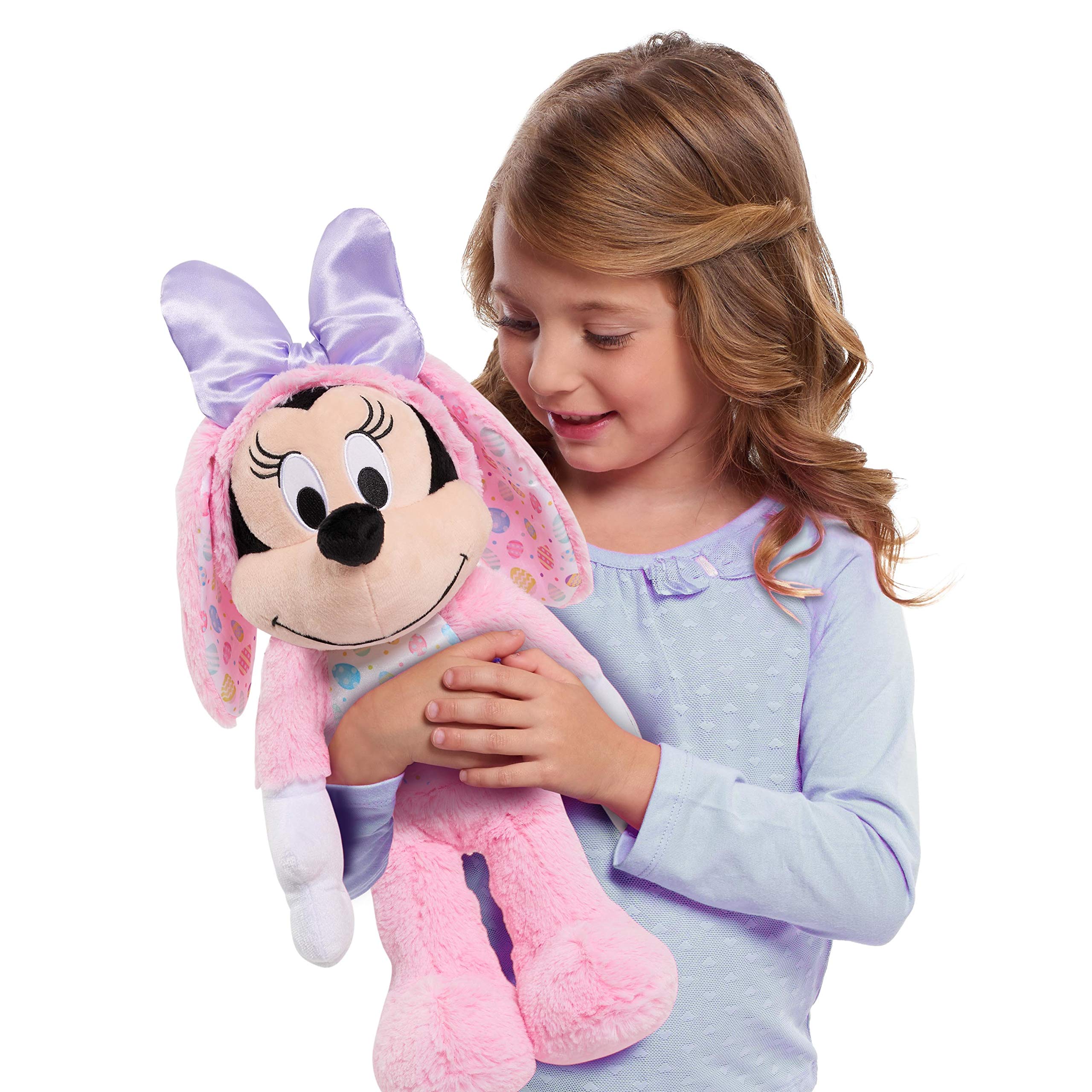 Disney Easter Bunny Large Plush Minnie Mouse, Officially Licensed Kids Toys for Ages 2 Up by Just Play