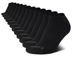 and1 men's socks - athletic cushion low cut socks (12 pack), size 6-12.5, black