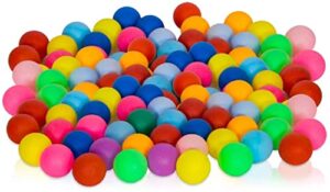 lestiour ping pong balls 50/100 pack colored bulk 2.4g, 40mm entertainment table tennis balls for kids, pong balls, diy games fun arts and learning activities (50pcs)