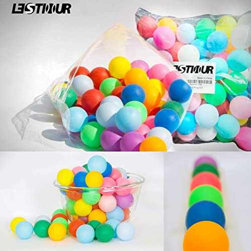 Lestiour Ping Pong Balls 50/100 Pack Colored Bulk 2.4g, 40mm Entertainment Table Tennis Balls for Kids, Pong Balls, DIY Games Fun Arts and Learning Activities (50pcs)