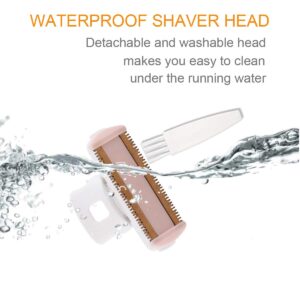 2 Pack Body Shaver Replacement Blades for Flawless Body Rechargeable Ladies Shaver and Trimmer include a cleaning brush