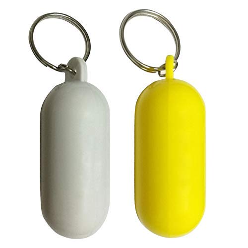 Will Kayak Floating Keyring Fender Buoyant Key Ring Marine Sailing Boat Float Canal Keychain (Yellow 2)