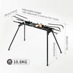 XCMAN Cross Country Nordic Ski Double Waxing Profile Bench with Foldable Legs for Traveling,Adjustable Waxing Profile Length 47.2 to 78.7inch