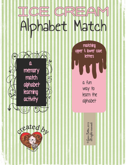 Ice Cream Alphabet Match Memory