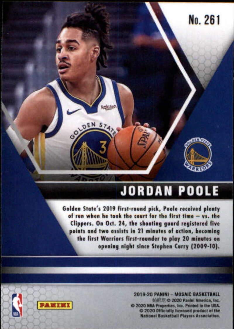 2019-20 Panini Mosaic #261 Jordan Poole NM-MT Warriors