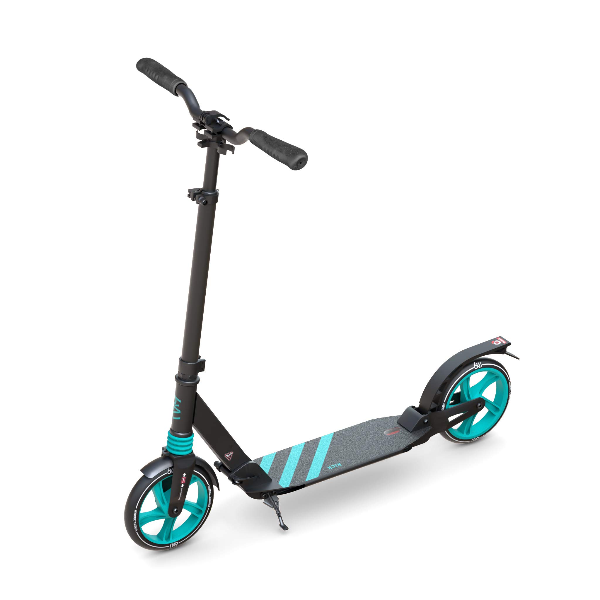 6KU Kick Scooter for Kids Ages 8-12 with Suspension System, Adjustable Height, Quick-Folding Design, and Shoulder Strap - Safe and Smooth Ride for Big Kids Ages 6-12