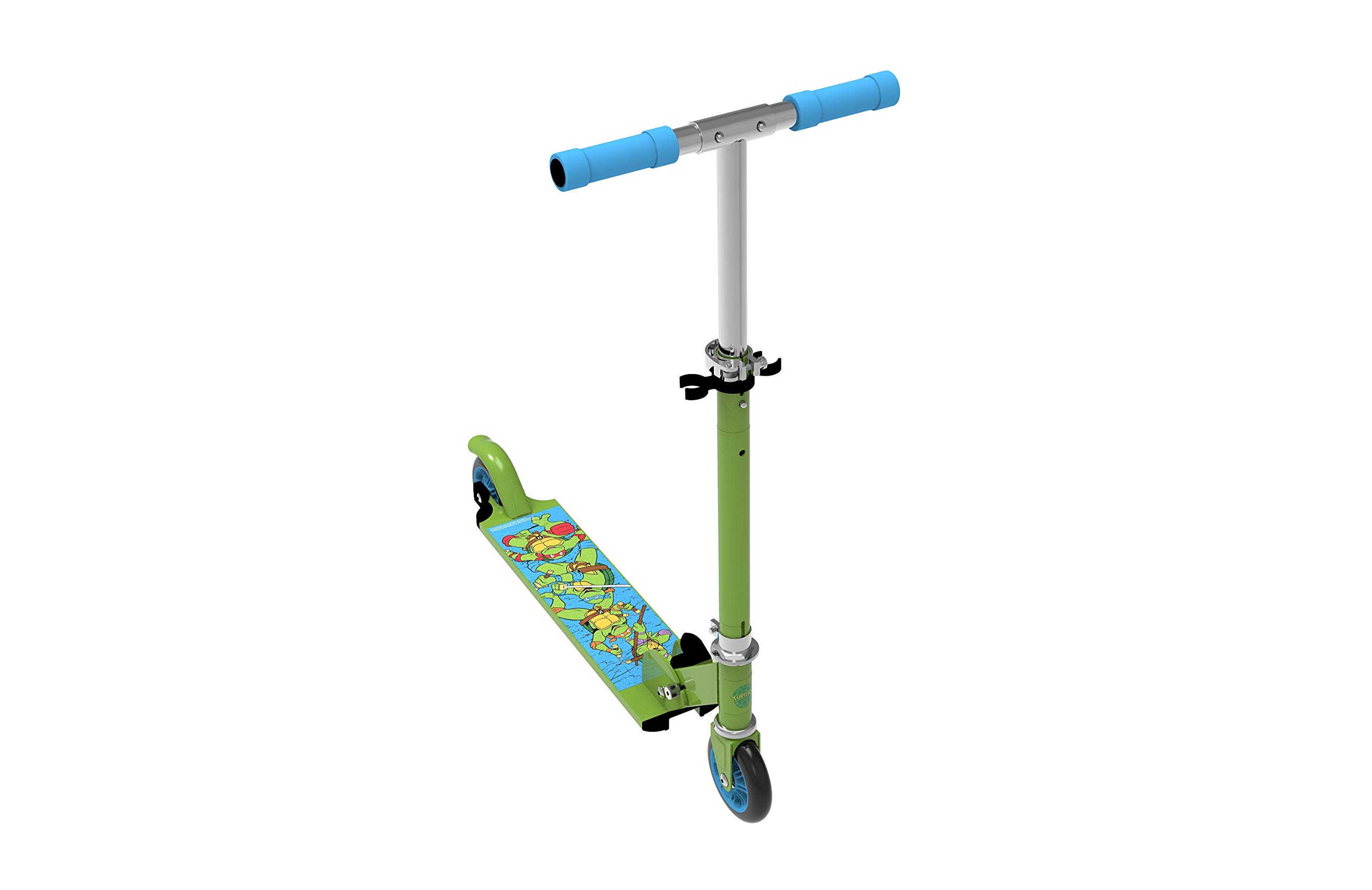 PlayWheels Teenage Mutant Ninja Turtles 2-Wheel Aluminum Folding Scooter, Green