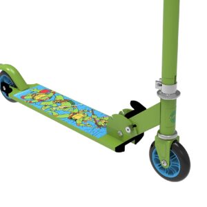 PlayWheels Teenage Mutant Ninja Turtles 2-Wheel Aluminum Folding Scooter, Green