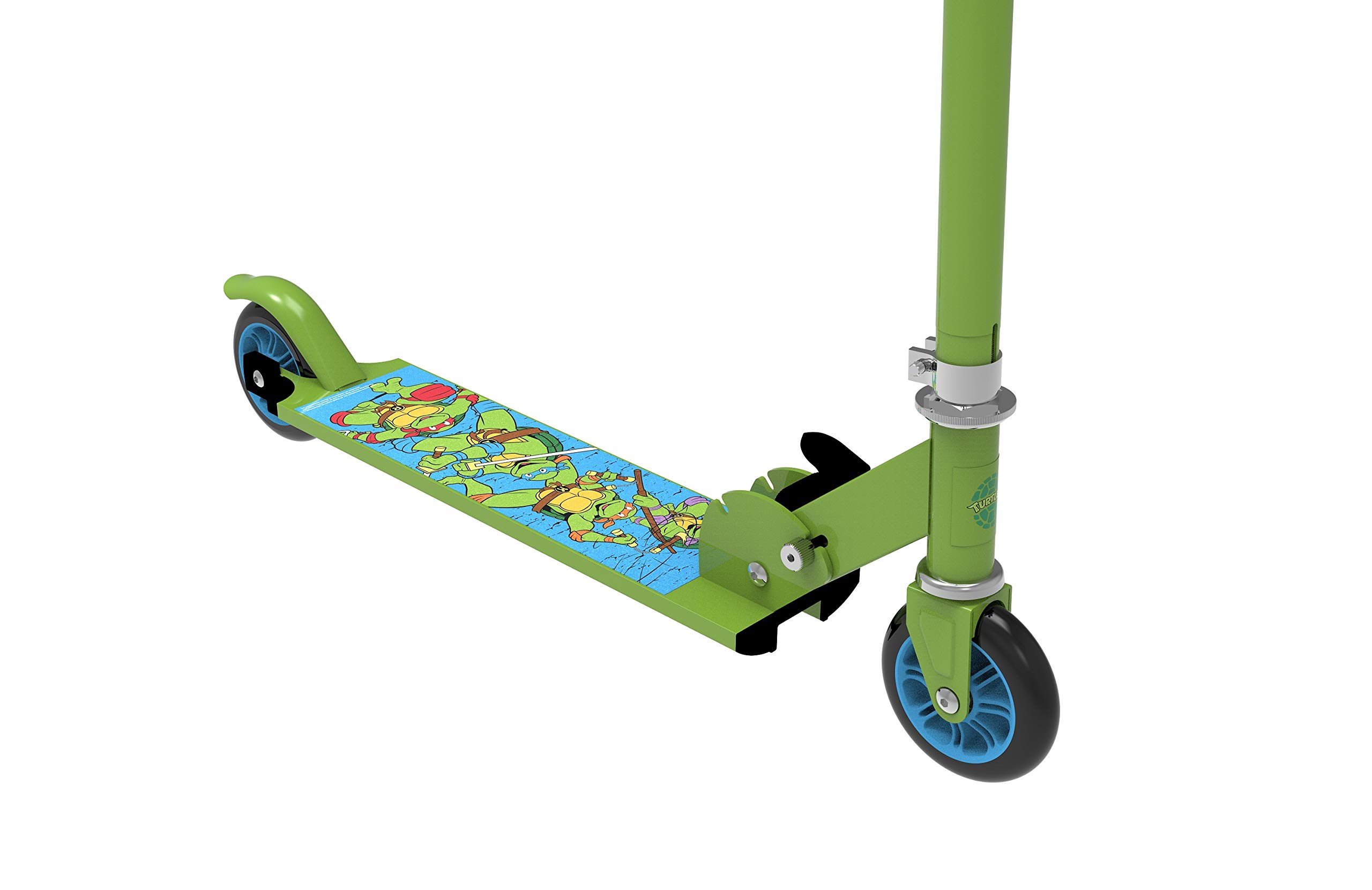 PlayWheels Teenage Mutant Ninja Turtles 2-Wheel Aluminum Folding Scooter, Green