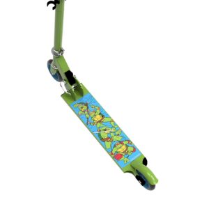 PlayWheels Teenage Mutant Ninja Turtles 2-Wheel Aluminum Folding Scooter, Green