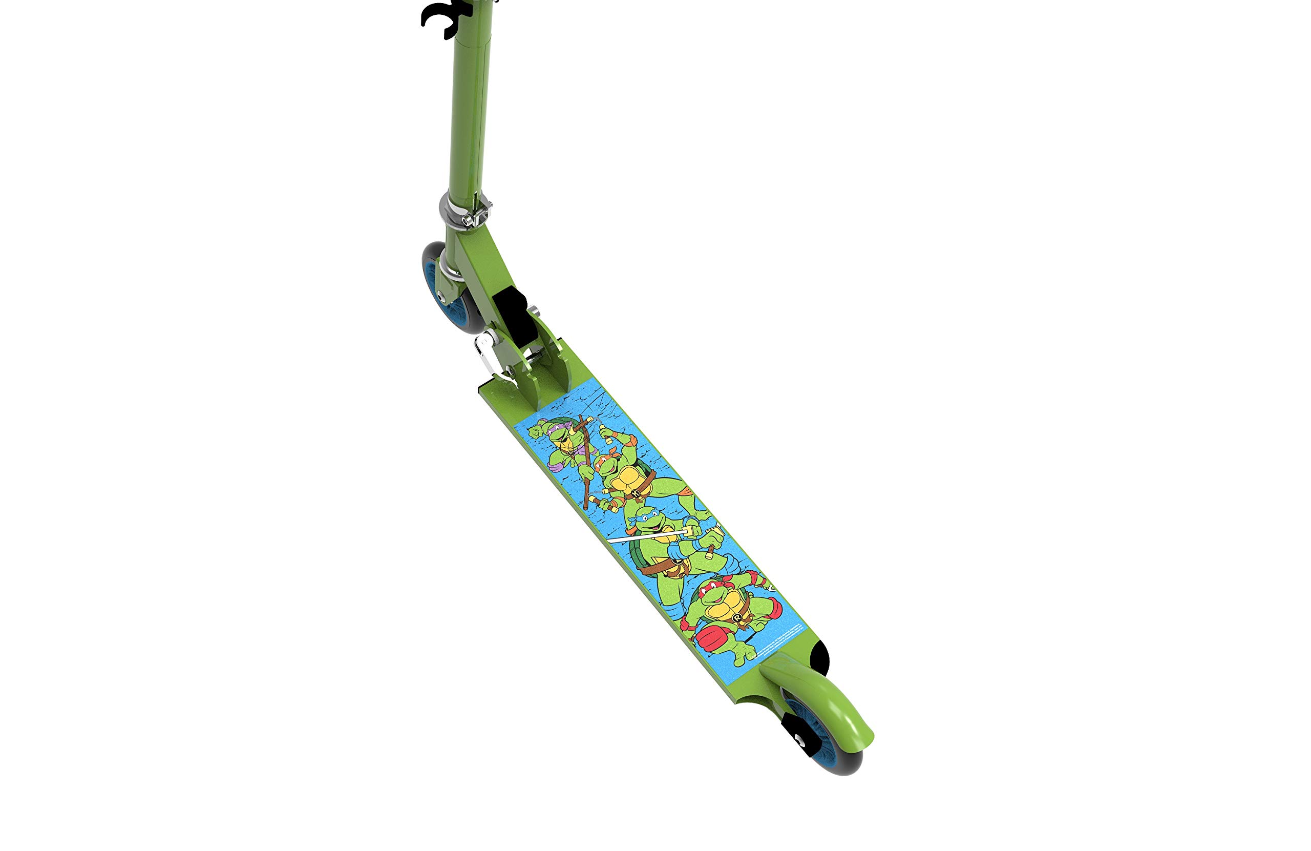 PlayWheels Teenage Mutant Ninja Turtles 2-Wheel Aluminum Folding Scooter, Green