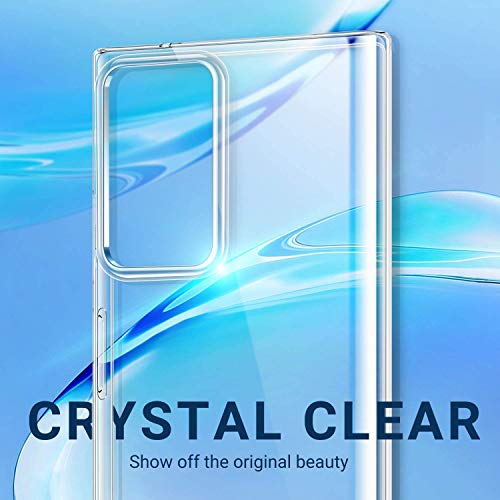 TORRAS Crystal Clear Note 20 Ultra Case, Galaxy Note 20 Ultra Case, Ultra-Thin Slim Fit Flexible Rubber Phone Cover Compatible for Samsung Note 20 Ultra Case, Crystal Clear