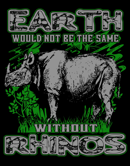 Earth Would Not Be the Same Without Rhinos Quote - Science Classroom Wall Print