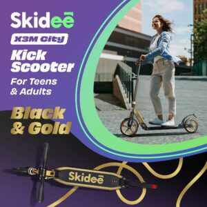 Scooter for Kids Ages 6-12 - Scooters for Teens 12 Years and Up - Adult Scooter with Anti-Shock Suspension - Scooter for Kids 8 Years and Up with 4 Adjustment Levels Handlebar Up to 41 Inches High