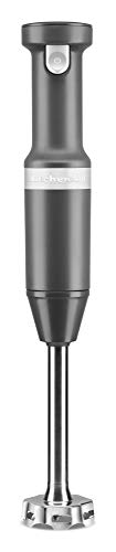 KitchenAid Cordless Variable Speed Hand Blender - KHBBV53, Matte Charcoal Grey