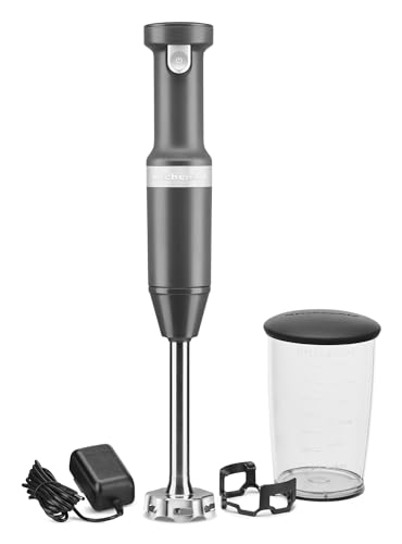 KitchenAid Cordless Variable Speed Hand Blender - KHBBV53, Matte Charcoal Grey