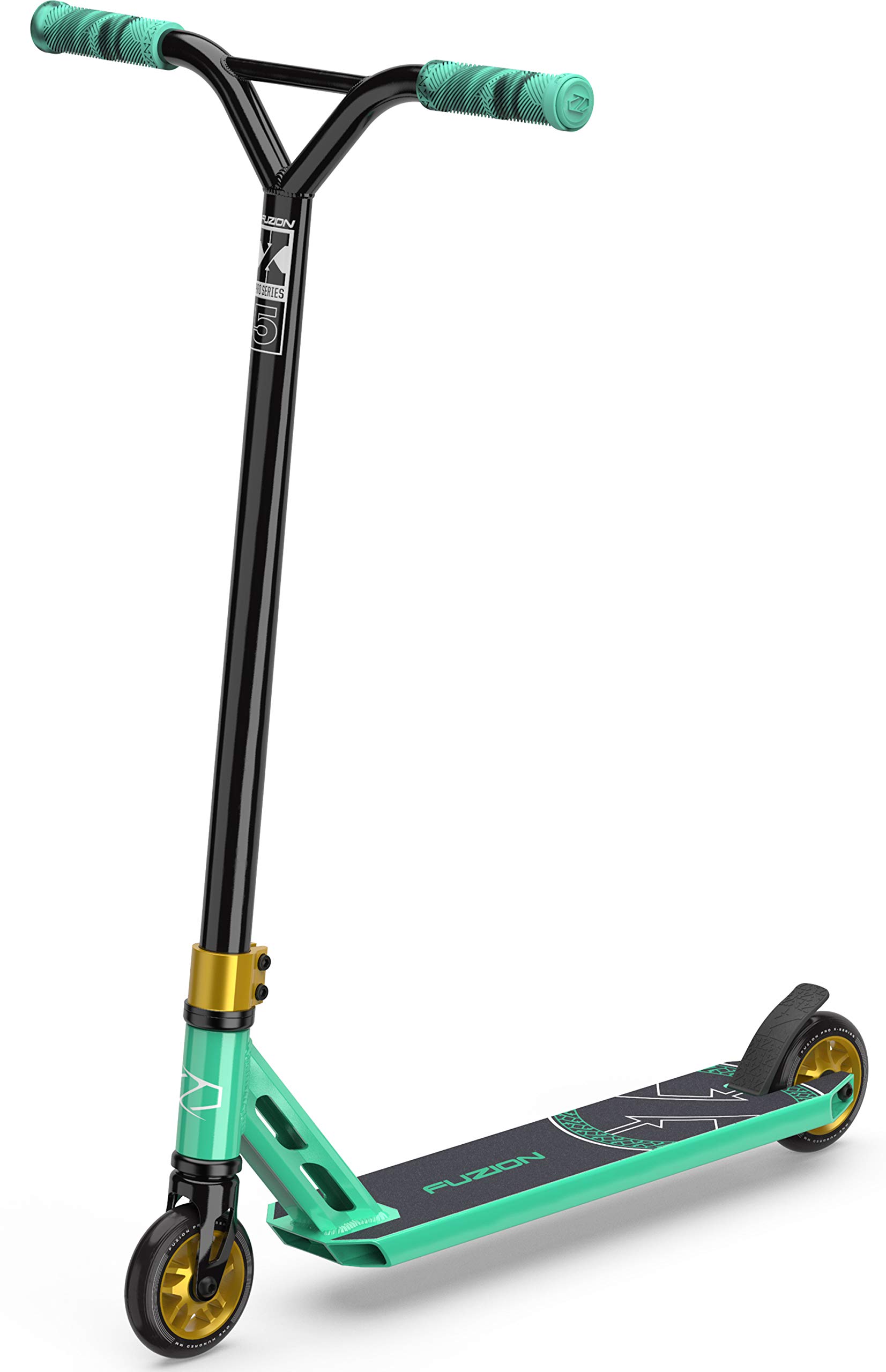 Fuzion X-5 Pro Scooter - Trick Scooter for Kids 8 Years and Up - Pro Scooters for Teens - Best Stunt Scooter for BMX Scooter Tricks (Teal Green)