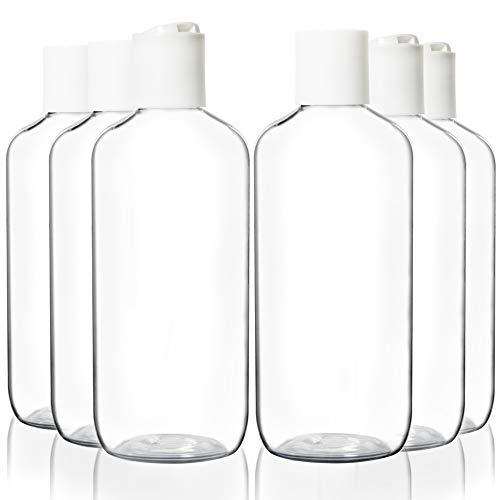 Youngever 10 Pack 8 Ounce Empty Squeeze Containers with Disc Cap, Plastic Bottles with Disc Top Flip Cap, Refillable Cosmetic Bottles, Squeeze Containers for Shampoo, Body Soap, Toner, Lotion, Cream