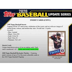 2020 Topps Update Baseball Jumbo Box (10 Packs/46 Cards 2 Silver Packs:1 Auto/2 Mem)