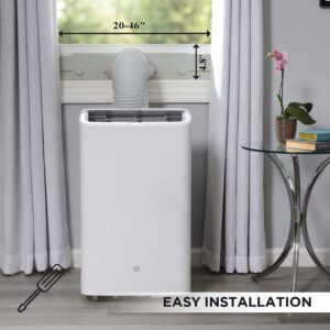 GE 3-in-1 Portable Smart Home Air Conditioner, Dehumidifier & Room Fan | 13,500 BTU | Easy Install Kit Included | Complete With Wifi & Auto-Evaporation Technology | Cools up to 550 Square Feet | 115V