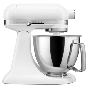 kitchenaid ksm3316xwh artisan mini stand mixers, 3.5 quart, white (renewed)