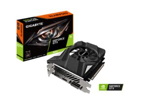 gigabyte geforce gtx 1650 d6 oc 4g graphics card, 170mm compact size, 4gb 128-bit gddr6, gv-n1656oc-4gd rev2.0 video card