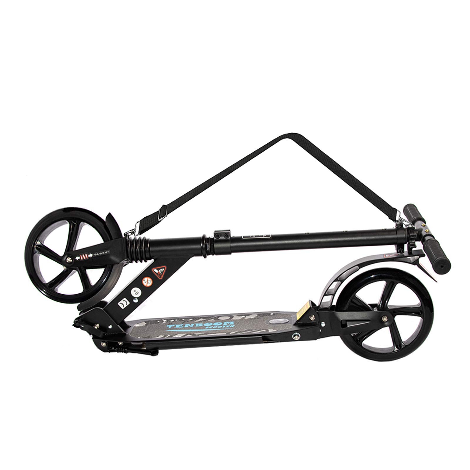 TENBOOM Adult Scooter for Teens and Adults, Lightweight, Disc Brakes, 8" Wheels, Adjustable Height, Foldable Design, Suitable for Riders 3.9-6 Feet, Easy to Carry and Operate