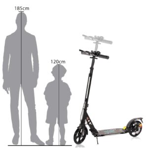 TENBOOM Adult Scooter for Teens and Adults, Lightweight, Disc Brakes, 8" Wheels, Adjustable Height, Foldable Design, Suitable for Riders 3.9-6 Feet, Easy to Carry and Operate