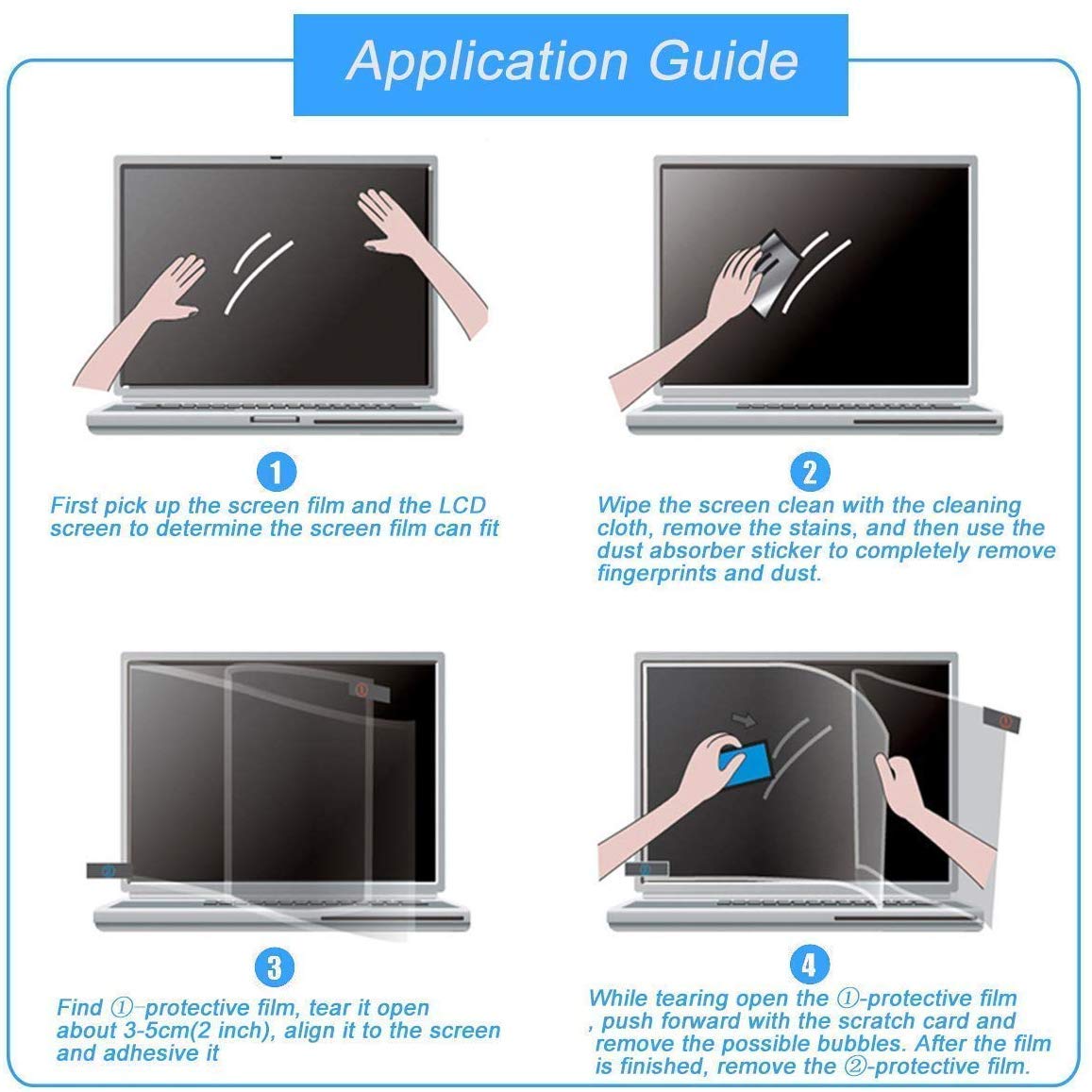 MUBUY 24" Eyes Protection Anti Blue Light Anti Glare Screen Protector fit 24 Inches 16:9 Widescreen Desktop Monitor Screen (20.9" W x H 11.8" H). Reduces Digital Eye Strain Help You Sleep Better.