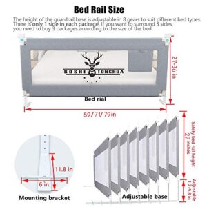 Lsbod Bed Rail for Toddlers,Baby Bed Rail Guard for Kids,Safety Side Bedrail for Twin,Double,Full,Queen,King Size Bed(1side 59" Lx27 H)