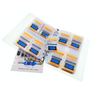 eeeee 61 values (pack of 1095) 1% 0.25w resistor book kit, 1Ω-10mΩ rohs compliant for arduino, assorted resistors set, assortment ohm pack (Ω, k, m)