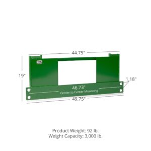 Titan Attachments Skid Steer Quick Tach Adapter Converts to John Deere Hook and Pin Style Connection, Green Finish, 3000 LB Capacity, No Welding