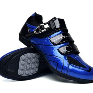 Weisheng Bright Cycling Shoe Multi-Use Fitness Bicycle Shoes for Men Blue