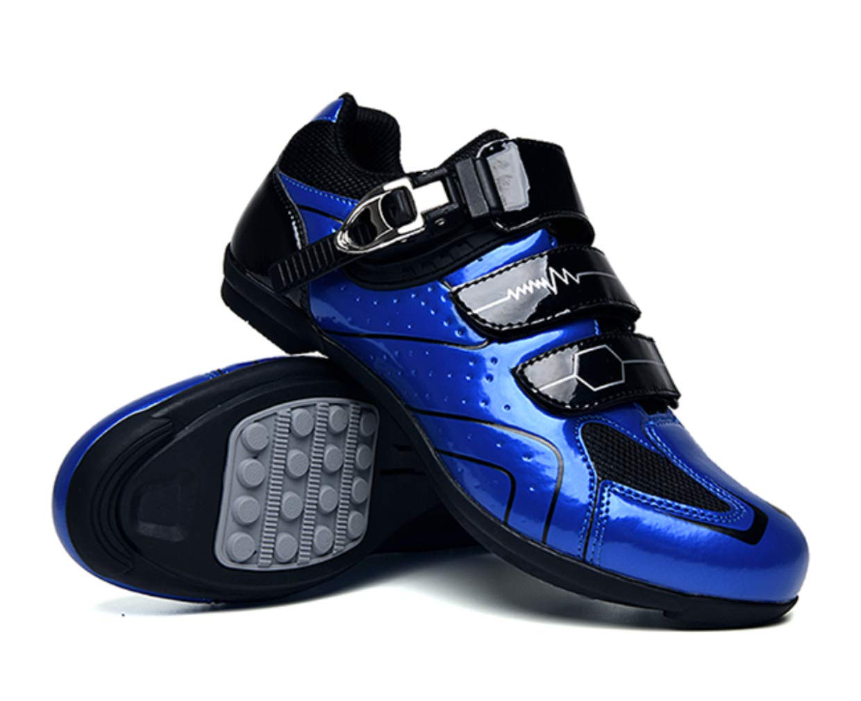 Weisheng Bright Cycling Shoe Multi-Use Fitness Bicycle Shoes for Men Blue