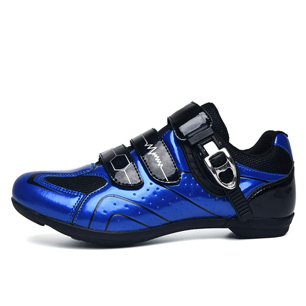 Weisheng Bright Cycling Shoe Multi-Use Fitness Bicycle Shoes for Men Blue