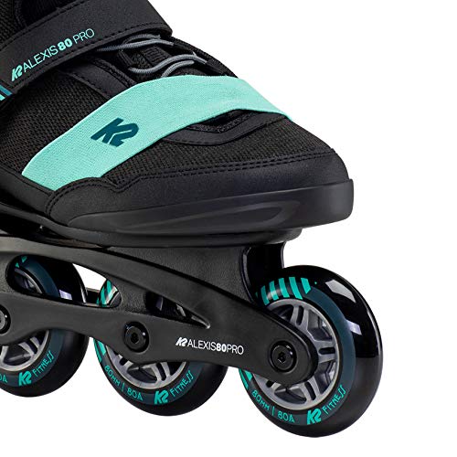 K2 Skate Alexis 80 Pro, Black_Teal, 8.5