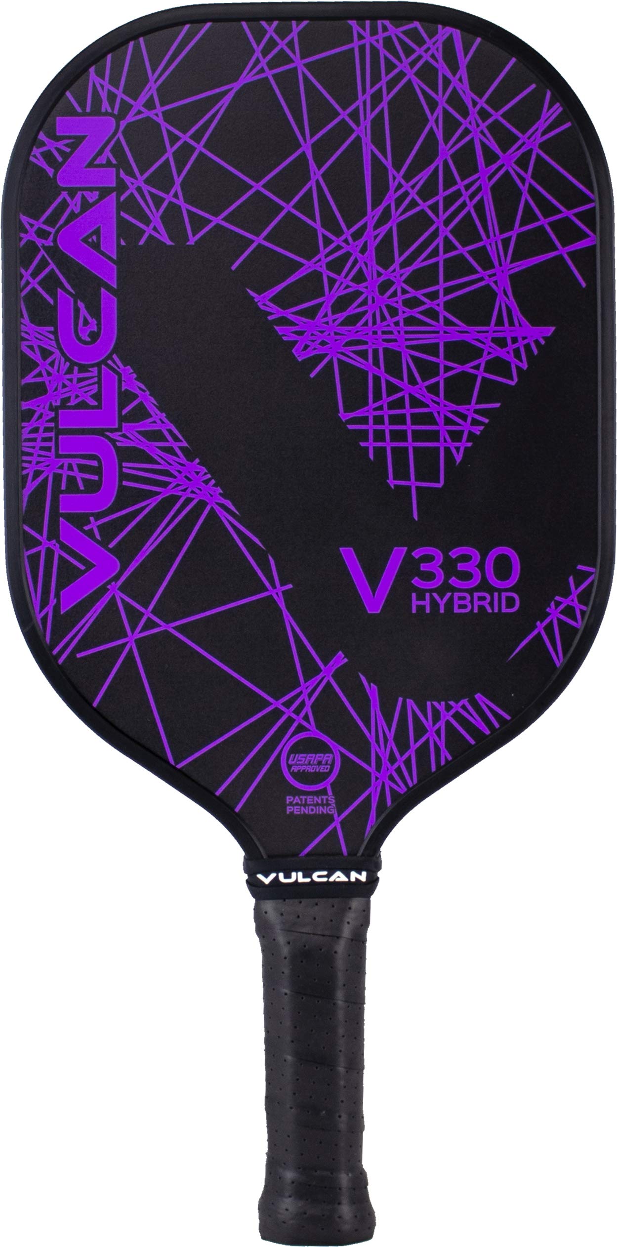 Vulcan | V330 Pickleball Paddle | Hybrid Performance | Polypropylene Core - Graphite Surface | USAP Approved | Purple Lazer