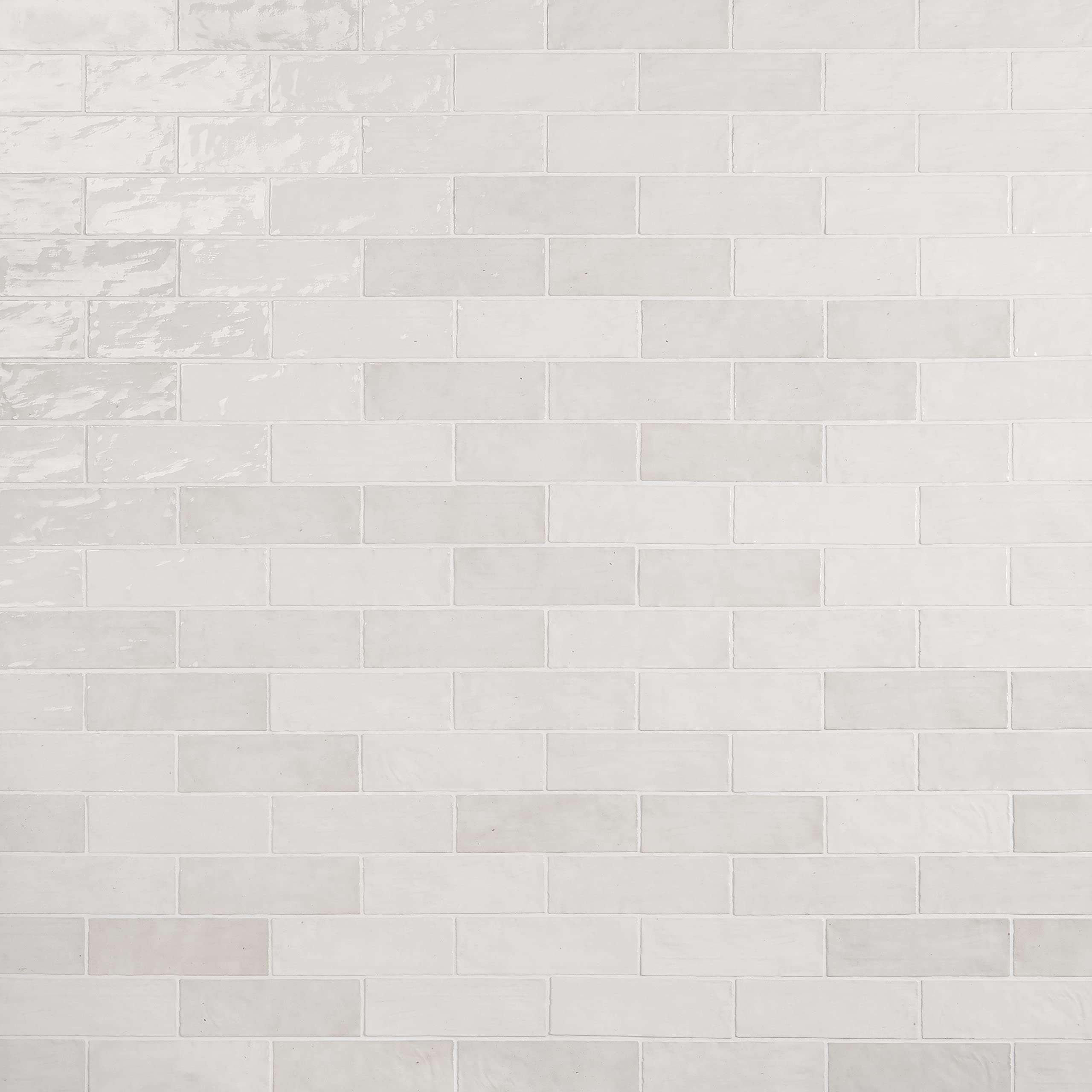 Kingston White 3 in. x 8 in. Polished Ceramic Wall Tile (36 Pieces, 5.38 Sq. Ft. / Case)