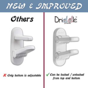 3 Pack - Door Lever Baby Safety Lock - Baby Proofing - Prevent Little Kids from Opening Doors with A Child Proof Door Handle Lock - 3M Adhesive - Driddle