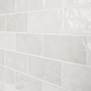 Kingston White 3 in. x 8 in. Polished Ceramic Wall Tile (36 Pieces, 5.38 Sq. Ft. / Case)