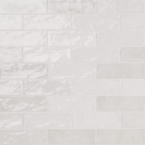 Kingston White 3 in. x 8 in. Polished Ceramic Wall Tile (36 Pieces, 5.38 Sq. Ft. / Case)