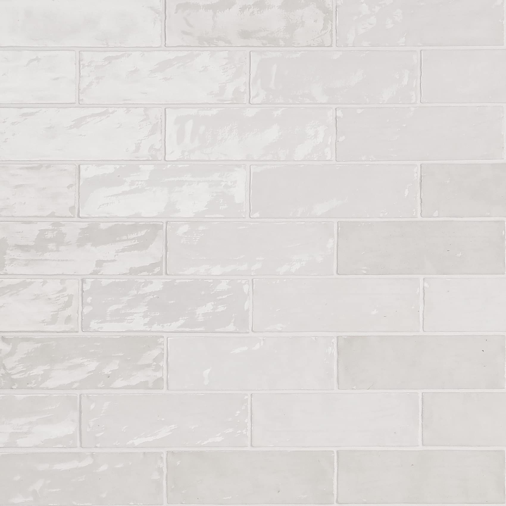 Kingston White 3 in. x 8 in. Polished Ceramic Wall Tile (36 Pieces, 5.38 Sq. Ft. / Case)