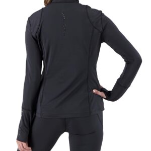 Obermeyer Womens Anya 1/2 Zip Top, Black, Medium