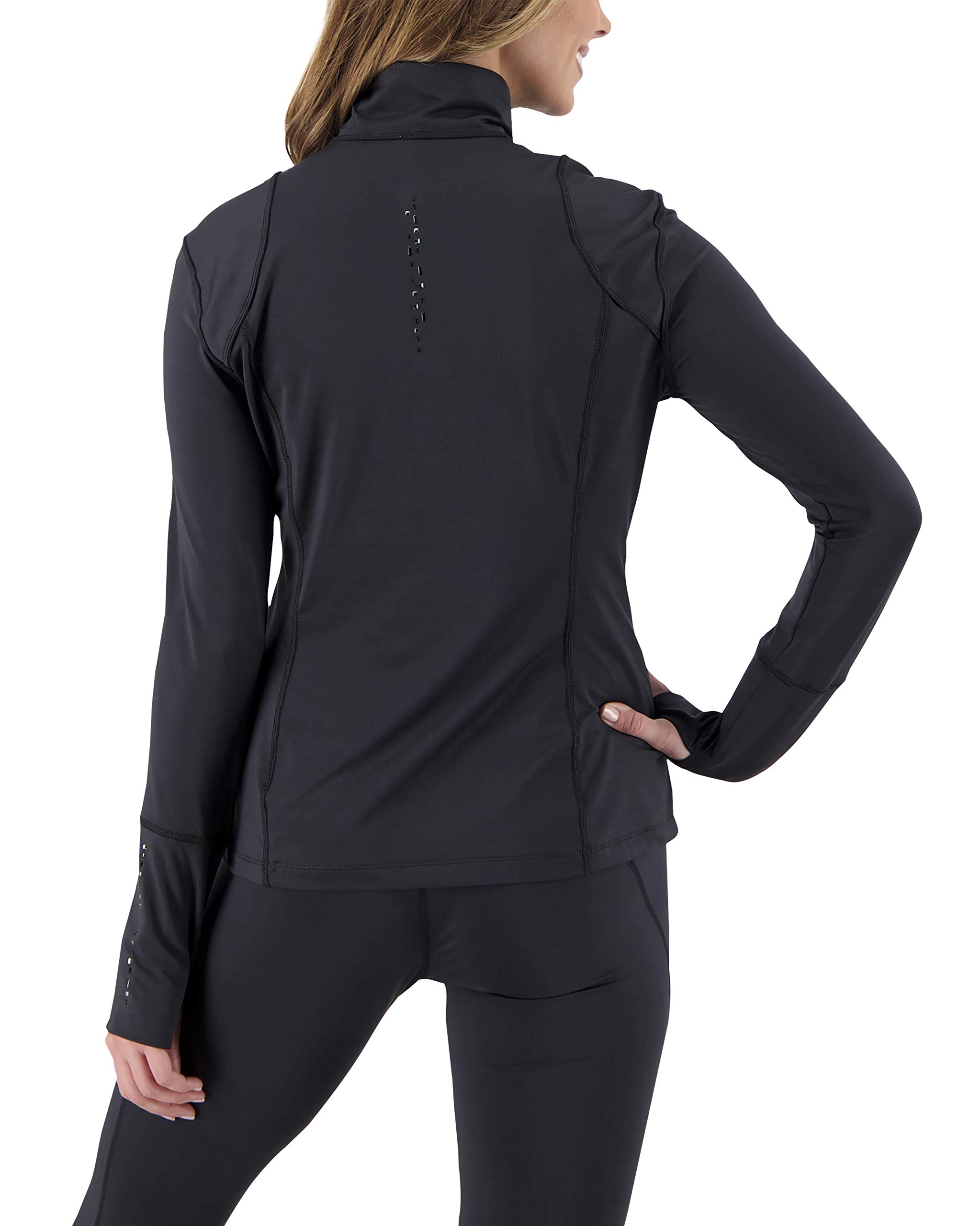 Obermeyer Womens Anya 1/2 Zip Top, Black, Medium