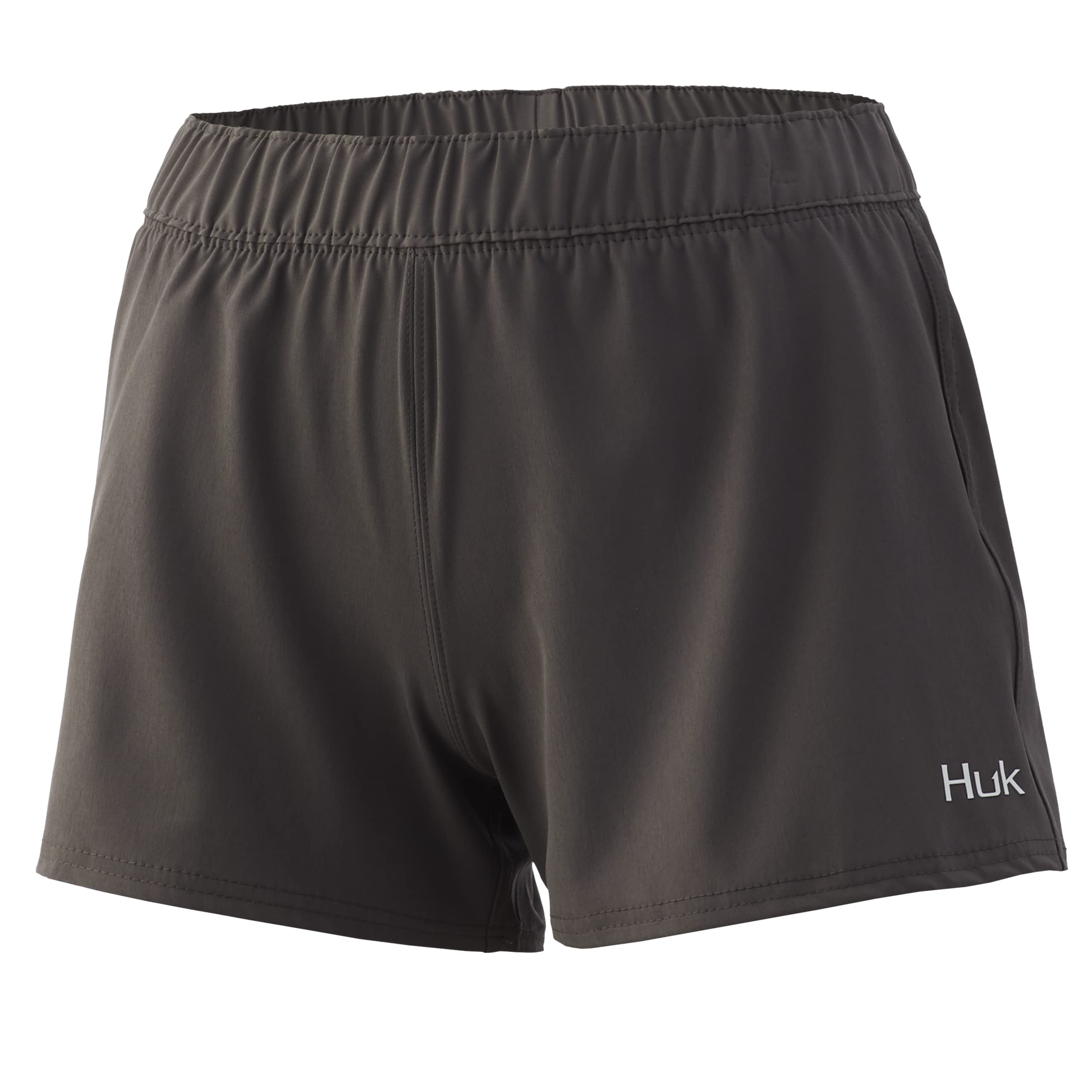 HUK Women's Ashley Ladies Performance Quick-Drying Short, Charcoal Grey, Medium