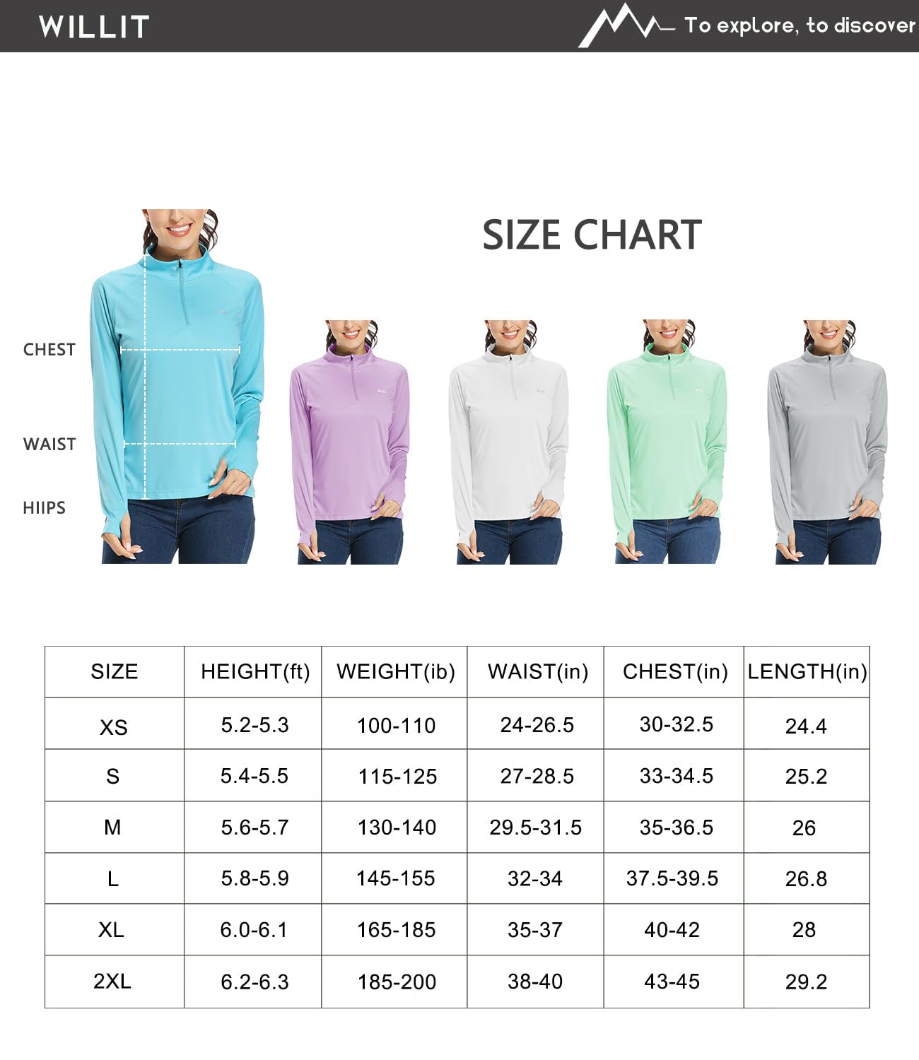 Willit Women's UPF 50+ Sun Protection Shirt SPF Long Sleeve Lightweight Half-Zip Golf Outdoor Shirt Quick Dry Rash Guard Light Green L