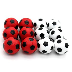 bqspt foosball balls foose balls replacement 12 packs,table soccer balls red and black ball 36mm white soccer foosalls,regulation size foosball-set of 12