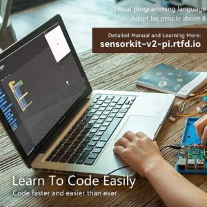 SunFounder Raspberry Pi Starter Kit and Raspberry Pi Sensor Kit with Tutorials Compatible with Raspberry Pi 4B 3B+, Support Python C, Learn Electronics and Programming for Raspberry Pi Beginners