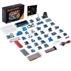 SunFounder Raspberry Pi Starter Kit and Raspberry Pi Sensor Kit with Tutorials Compatible with Raspberry Pi 4B 3B+, Support Python C, Learn Electronics and Programming for Raspberry Pi Beginners