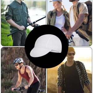 4 Pieces Summer Unisex Cycling Cap Breathable Bicycle Caps Sweat-Absorbing Biking Caps for Women Men Running Outdoor Sports (White, Grey, Black, Blue)